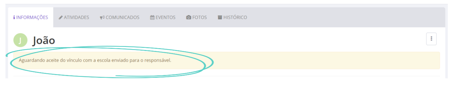 O que significa "Reenviar Convite" no cadastro do responsável – Agenda Edu